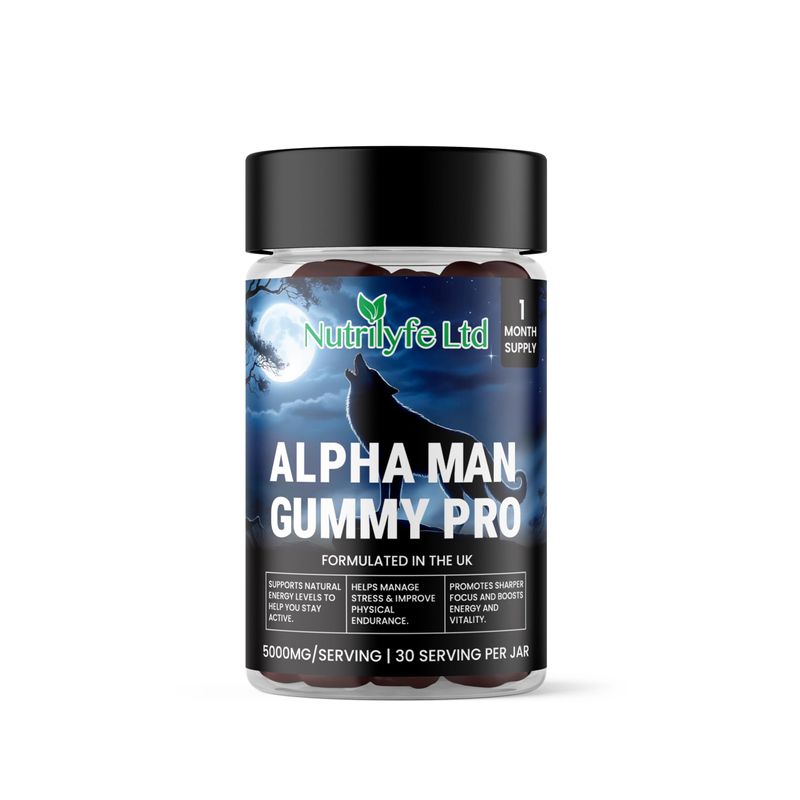Alpha Man Gummy Pro - Powerful 5-in-1 Blend with Shilajit, Ashwagandha, Rhodiola, Red Ginseng ...