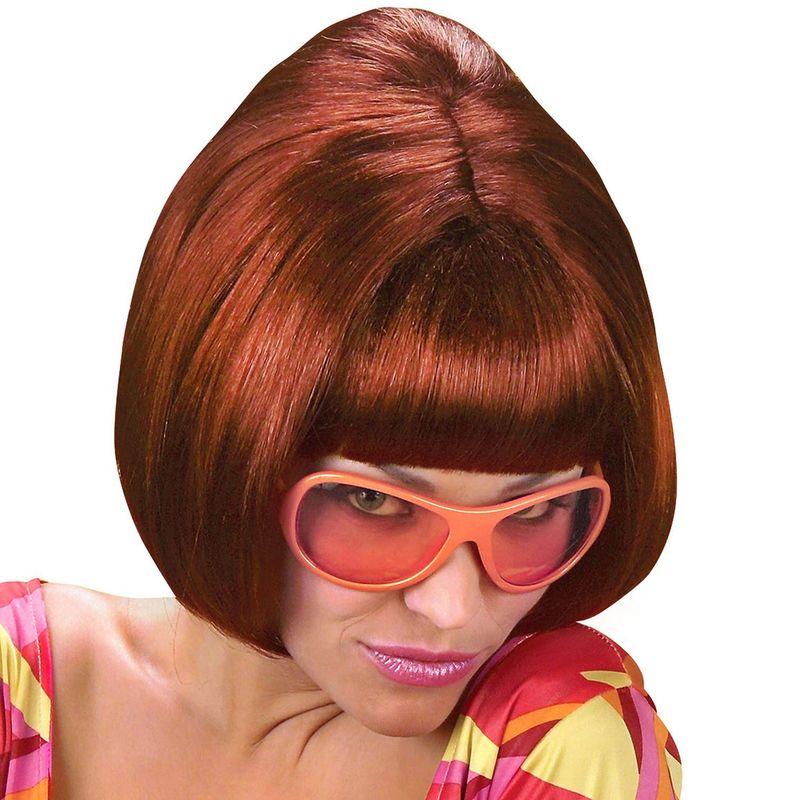Amakando Magical 60s Wig for Women, Brown, Exciting Hit Short Hair Wig ...