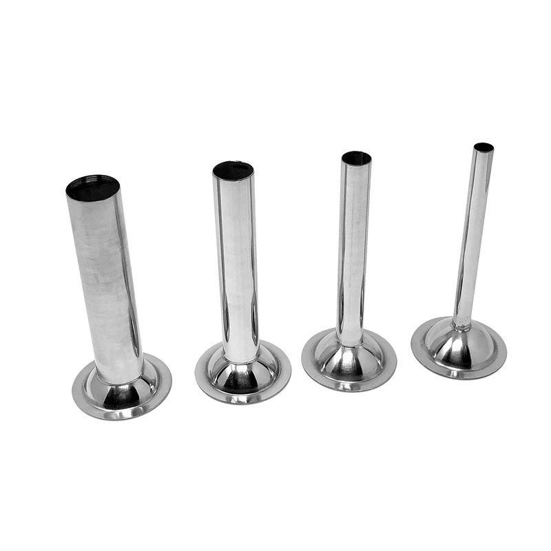 #8 Stainless Steel Sausage Stuffing Tubes for Meat Grinder (Set of 4 ...