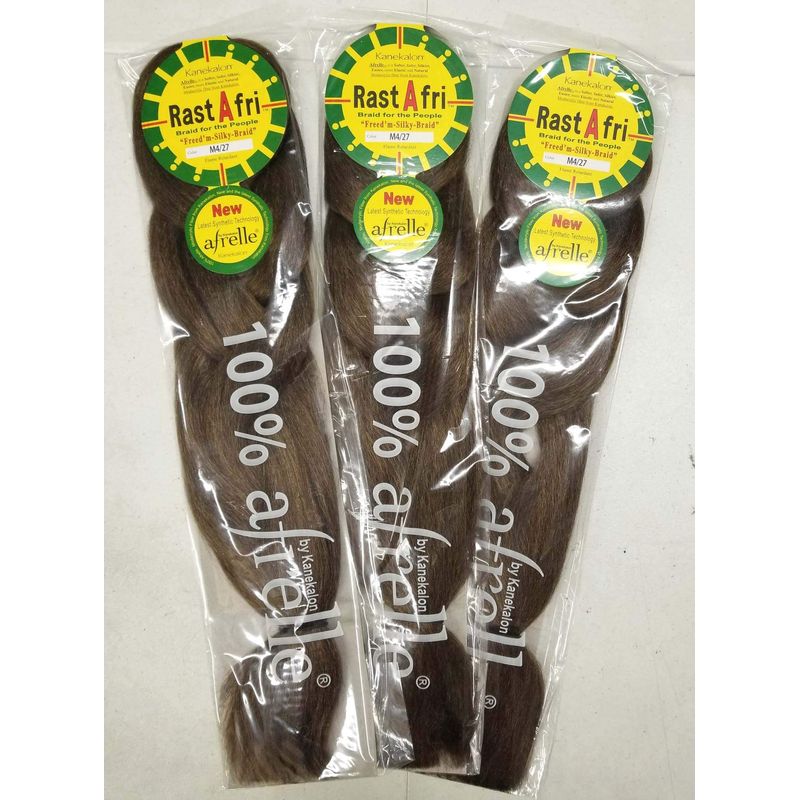 Rasta Fri Braids ( Pack of 3 ) #4/27, Brown mixed with Honey Blonde ...
