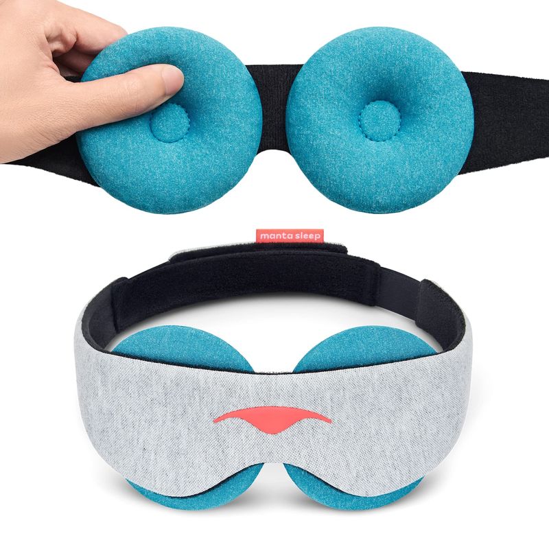 Manta Cool Sleep Mask - Blackout Cooling Eye Mask with Zero Eye ...