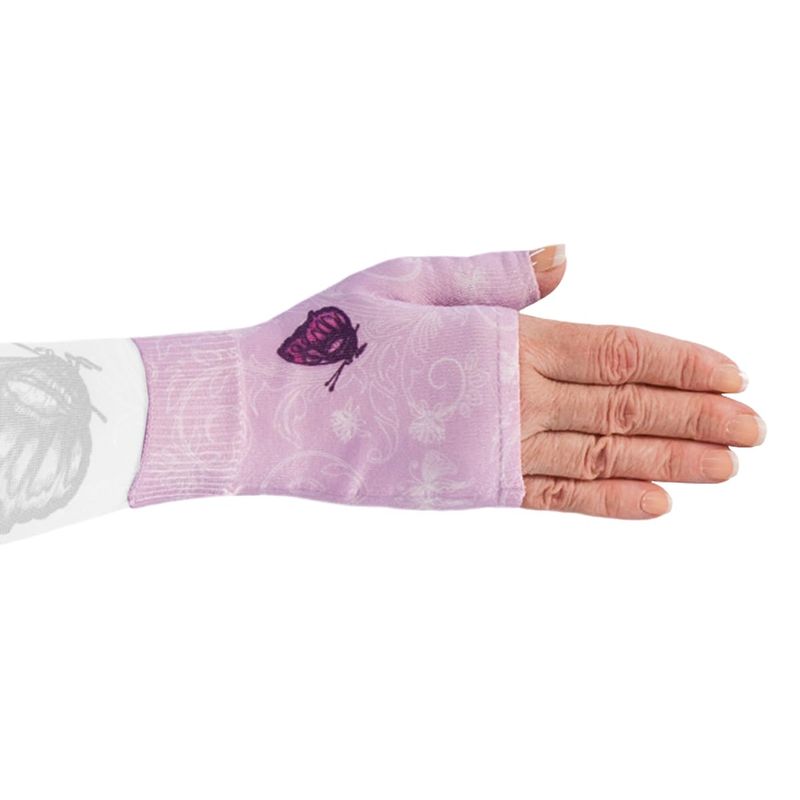 Lymphedivas Mariposa Pink Medical Graduated Compression Gauntlet for ...