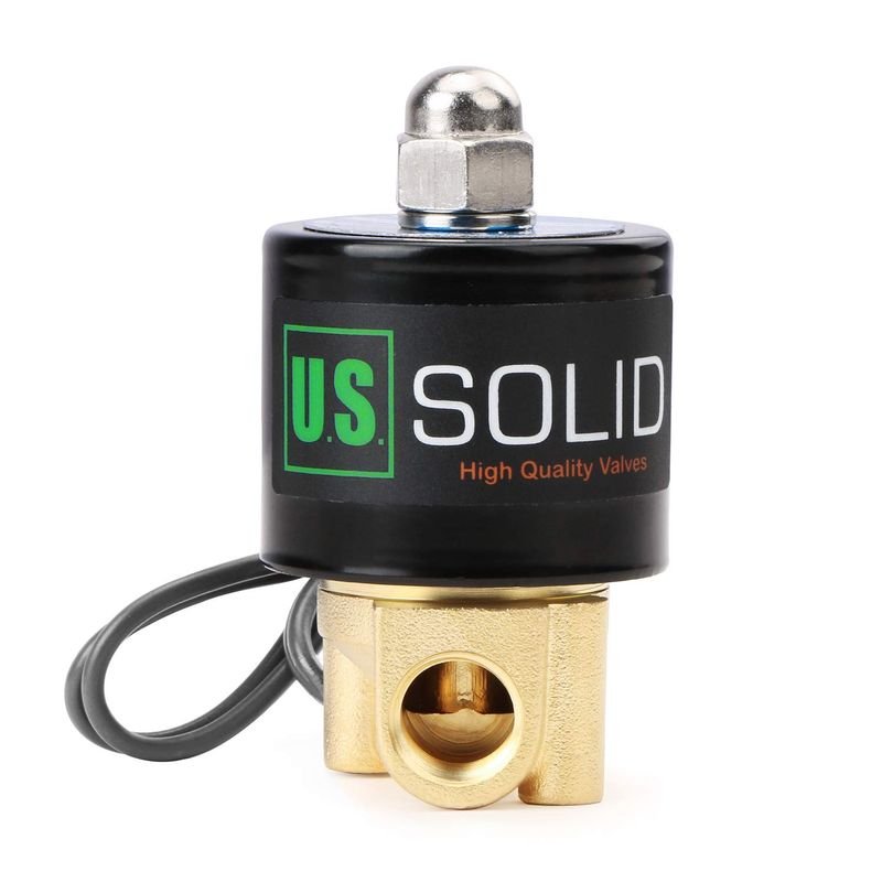 U.S. Solid 1/4" Brass Electric Solenoid Valve 24VDC Normally Closed VITON - Online Marketplace ...