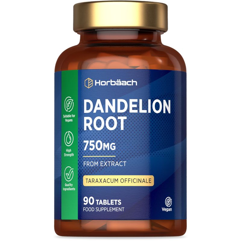 Dandelion Root Tablets 750mg | 3 Month Supply | High Strength Taraxacum ...