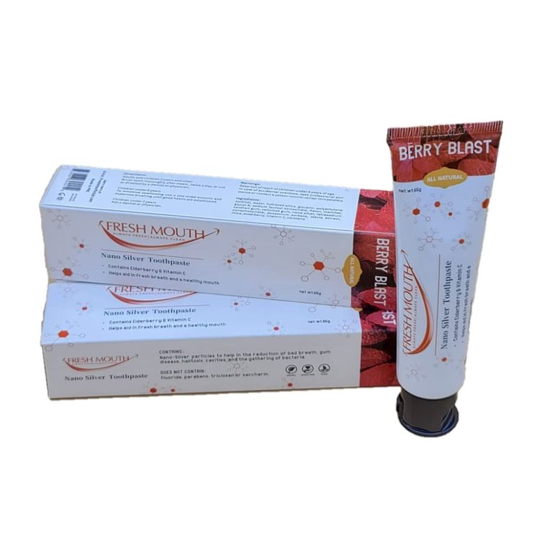 Fresh Mouth Nano Silver Toothpaste Berry Blast 65g - Online Marketplace ...