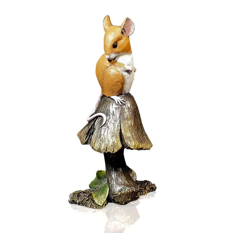 Richard Cooper Studio Cold Cast Bronze Mouse on Toadstool by Michael ...