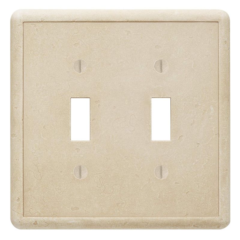 Questech Decor Double Toggle Light Switch Cover, 2-Gang Electrical Wall ...