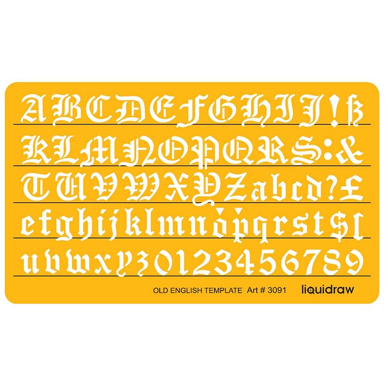 Old English Letter Stencils 10mm, Lettering Stencils for Crafts English Stencil Alphabet Number ...