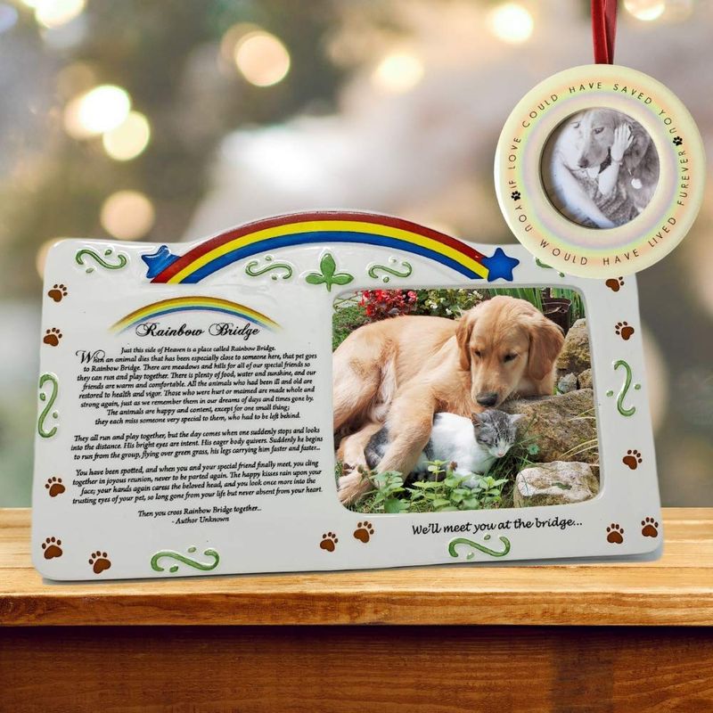 BANBERRY DESIGNS Pet Memorial Keepsakes - Frame and Ornament Set - The ...