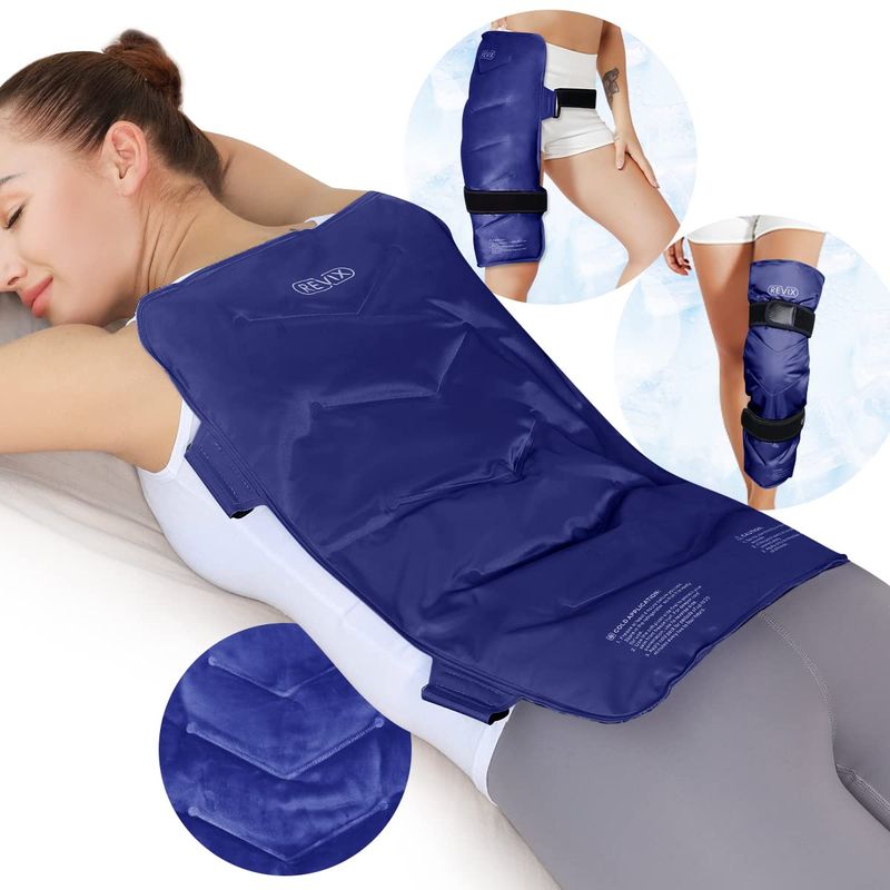 REVIX Full Back Ice Pack for Injuries Reusable Large Gel Ice Wrap for ...