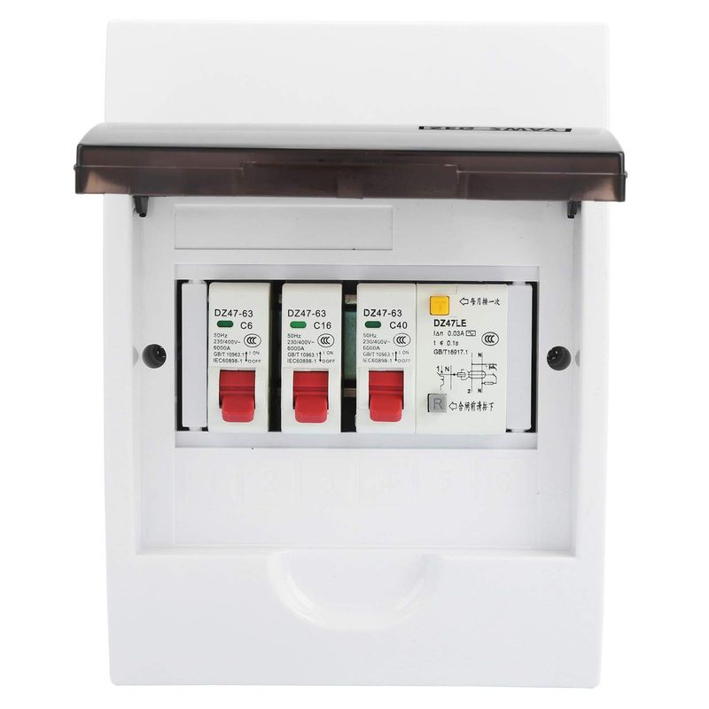 2 Way Fuse Box 40A 30mA RCD + 2 MCB Power Supply Garage Fuse Box ...