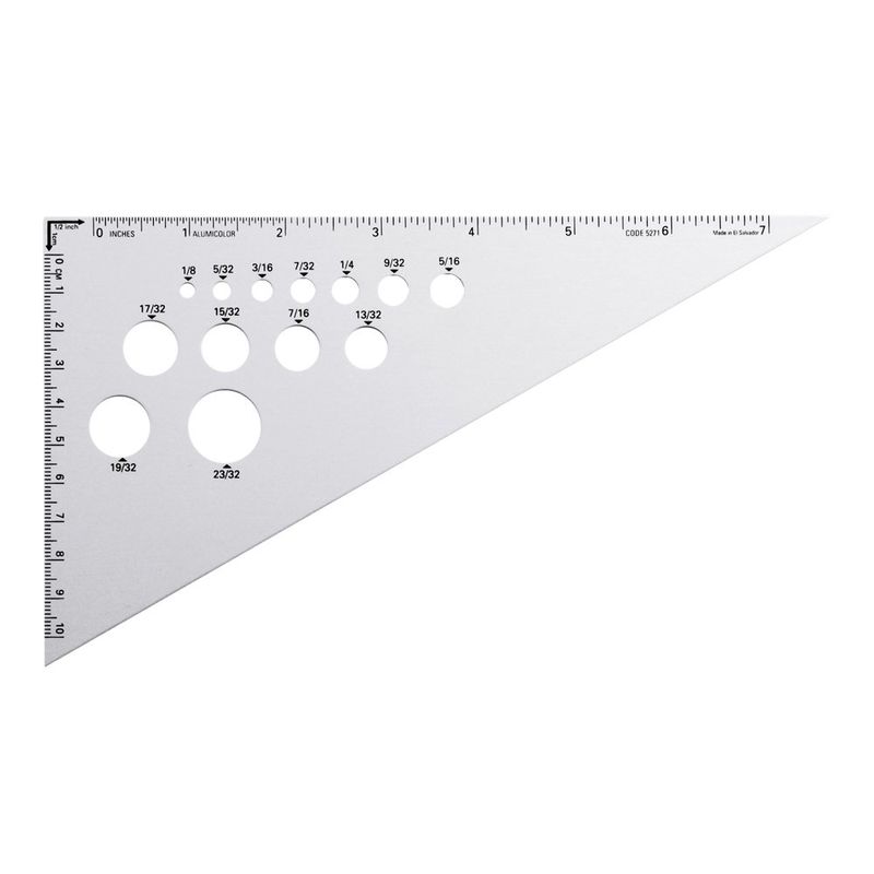 Alumicolor Aluminum 8 Inch Calibrated Drafting Triangle, 30/60/90 ...