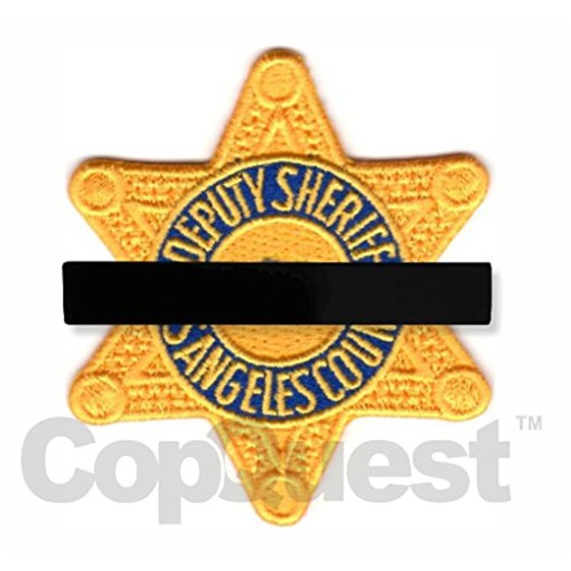 Mourning Band for Embroidered Badges - Black Bar with 2 Posts - EveryMarket