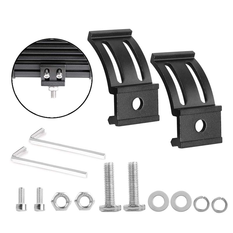 2 Pcs Mounting Brackets for LED Pods, Muto-Beam Universal Brackets ...