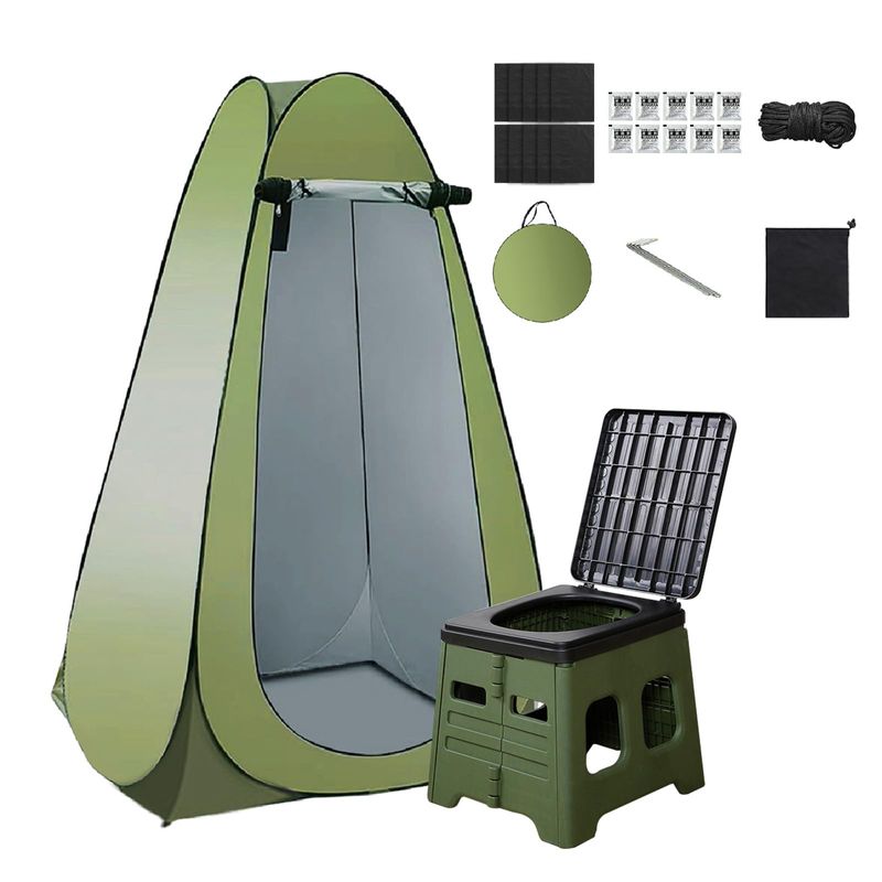 RUNELVES Simple Toilet Tent Set, For Disasters, Changing Tent, Portable ...