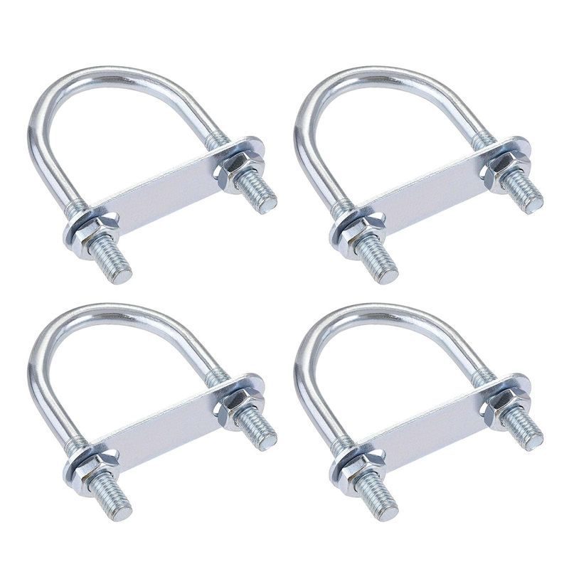 TA-VIGOR 4 sets M8 Round U-Bolts, 42mm Inner Width 75mm Length Steel U ...