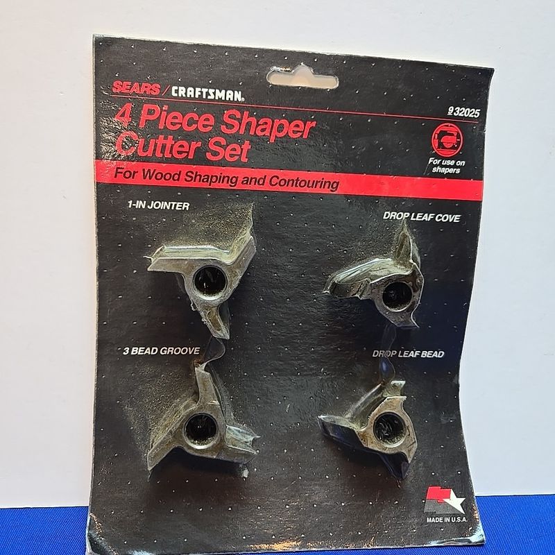 Craftsman 4 piece Shaper Cutter Set 932025 For Wood Shaping And ...