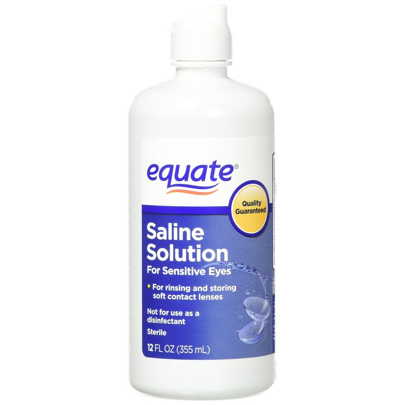 Equate Contact Lens Saline Solution for Sensitive Eyes, Twin Pack, 12 ...