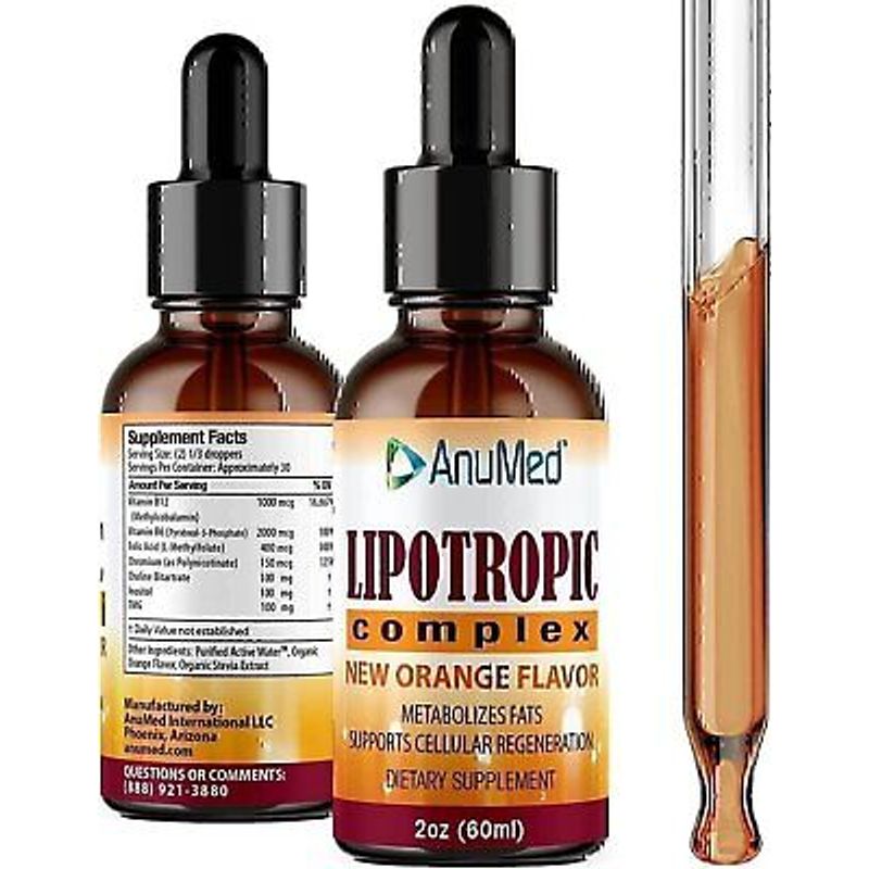 ANUMED - Lipotropic Complex Liquid Drops with Vitamin B12, B6, Folic ...