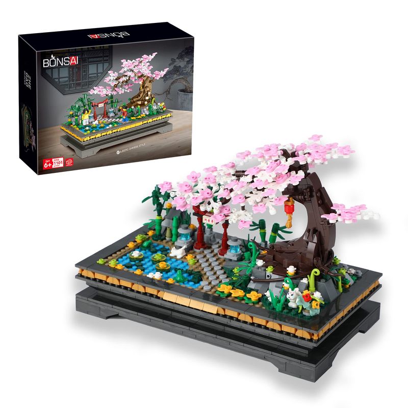 Bonsai Tree Building Sets，Japanese Style Cherry Blossom Tree Mini ...