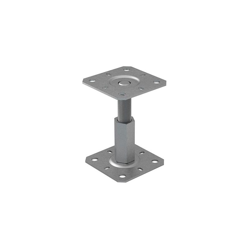Galvanised 100-150mm Height Adjustable Elevated Post Base Support (Size ...