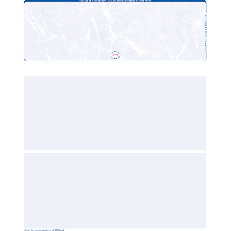 3000 Blank Laser Check Stock - Blue Marble - Top. Order Checks ...