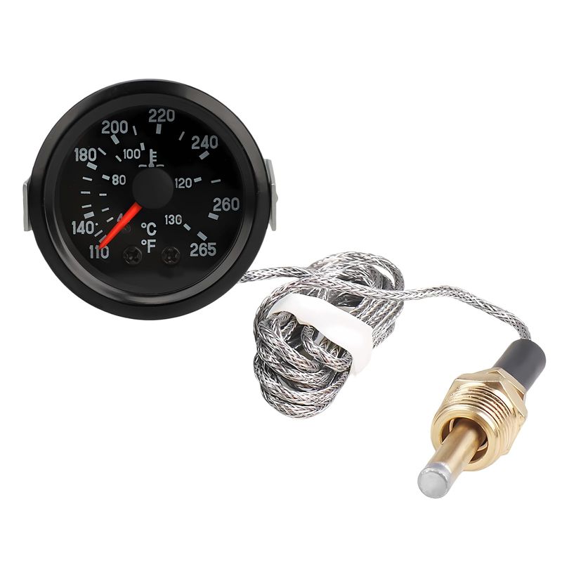 DXNQ Water Temperature Gauge, 2" 52mm 12V Pointer Mechanical Coolant ...