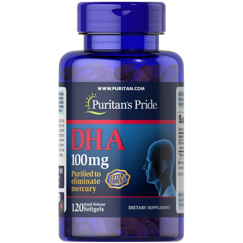Puritan's Pride DHA 100 mg - 120 Softgels - Online Marketplace ...