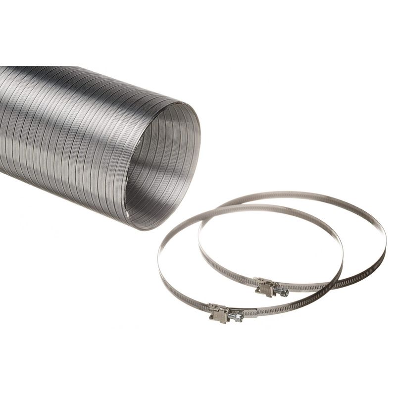 Aluminium Semi Rigid Flexible Ducting Hose 3.0 Metre with 2 x Jubilee ...