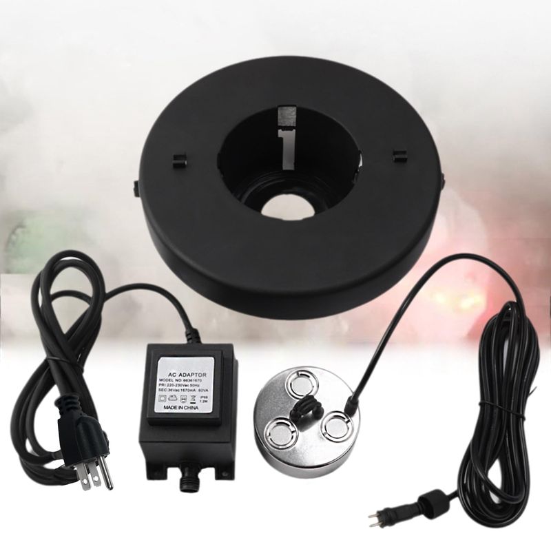 RQG Ultrasonic Fogger, 3 Head Mist Maker Fogger, Air-Cooled Ultrasonic ...