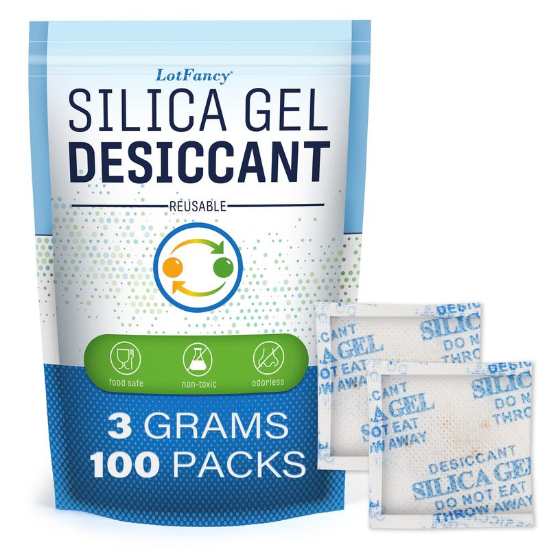 LotFancy Silica Gel Sackets Desiccant Bags Reusable Moisture Absorber ...