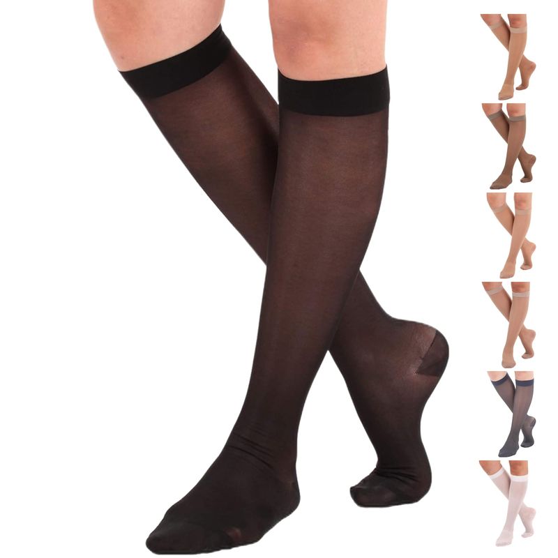 ABSOLUTE SUPPORT Made in USA - Sheer Compression Socks for Women ... ABSOLUTE SUPPORT Made in USA - Sheer Compression Socks for Women ...