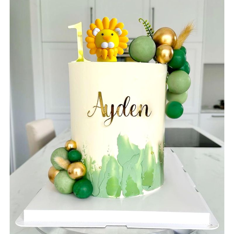 JeVenis Lion Cake Toppers Lion Birthday Decorations Safari Animal Cake ...