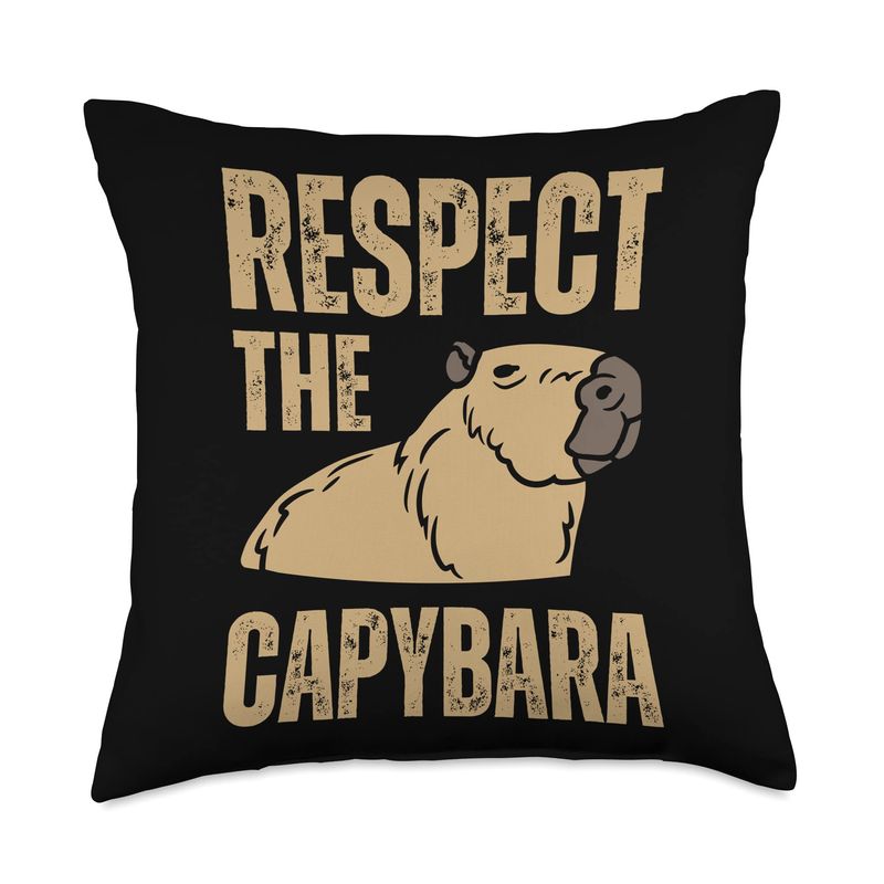Respect The Capybara Ok I Pull Up Capibara Animal Capy Bara Throw ...