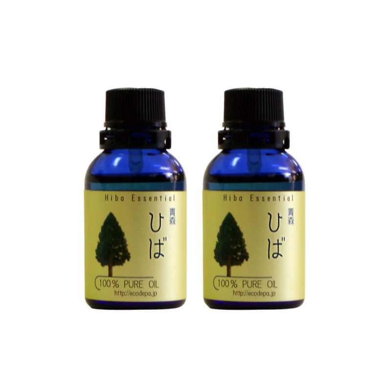 Aomori Hiba Essential Oil 100% Pure Oil (20ml Bottle Type) x 2 - A deep scent of coniferous ...