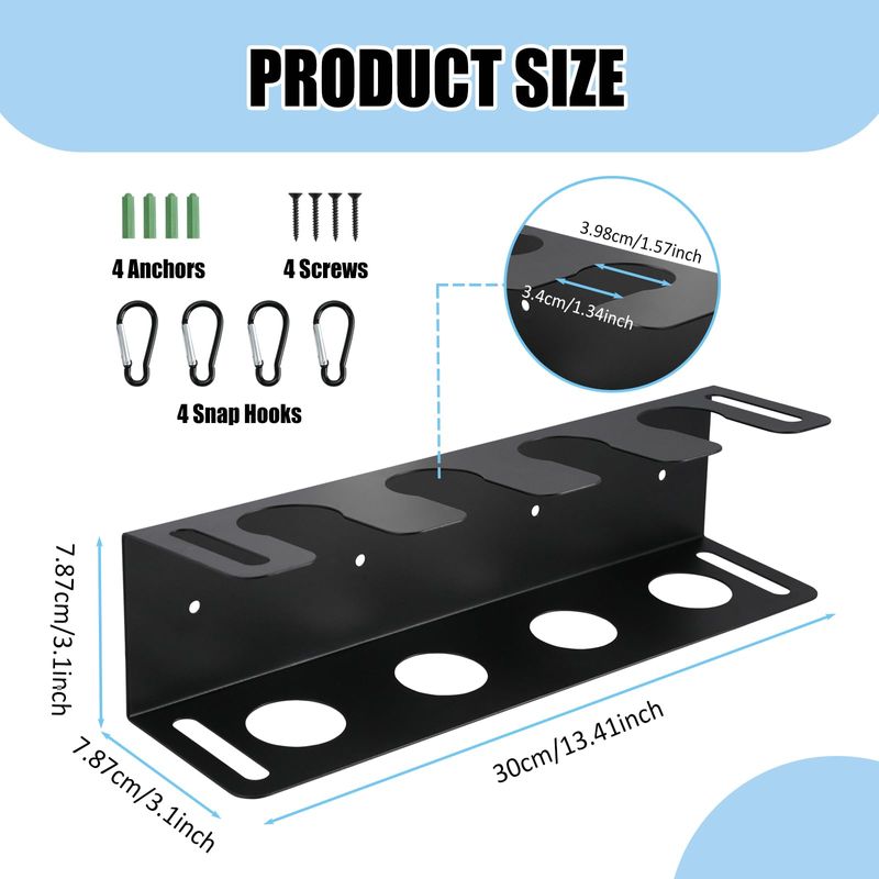 JUMRHFAN Wall Mount Baseball Storage Rack, Heavy Duty Metal Baseball ...
