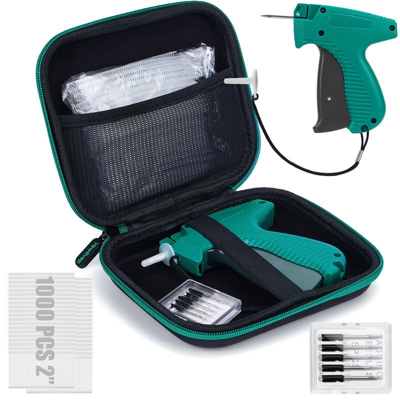 Tagging Gun for Clothing with Case, Standard Retail Price Tag Attacher ...