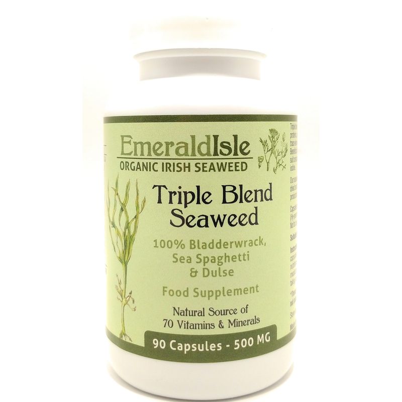 Triple Blend Seaweed Tablets 500 mg 90 Capsules Certified Organic ...