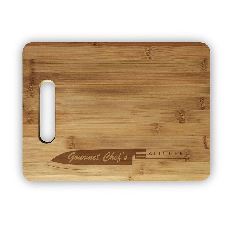 Gourmet Chef's Chefs Kitchen Laser Engraved Bamboo Cutting Board ...