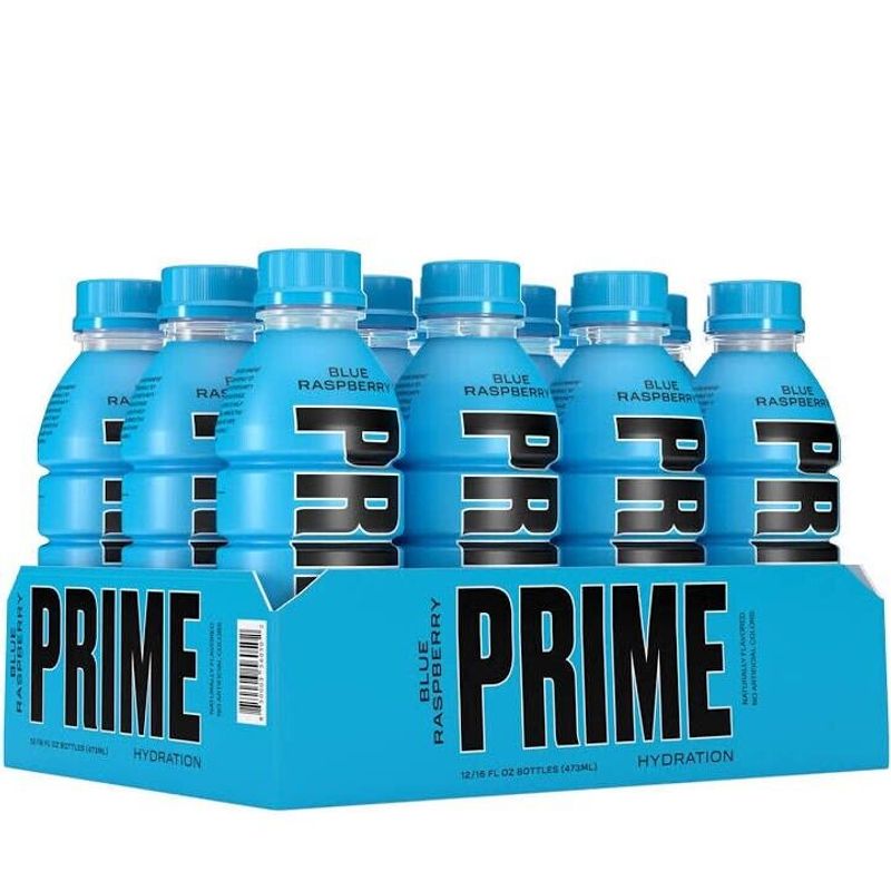 Prime Hydration (Blue Raspberry) 16.9 Fl Oz Bottles 12 Pack - EveryMarket