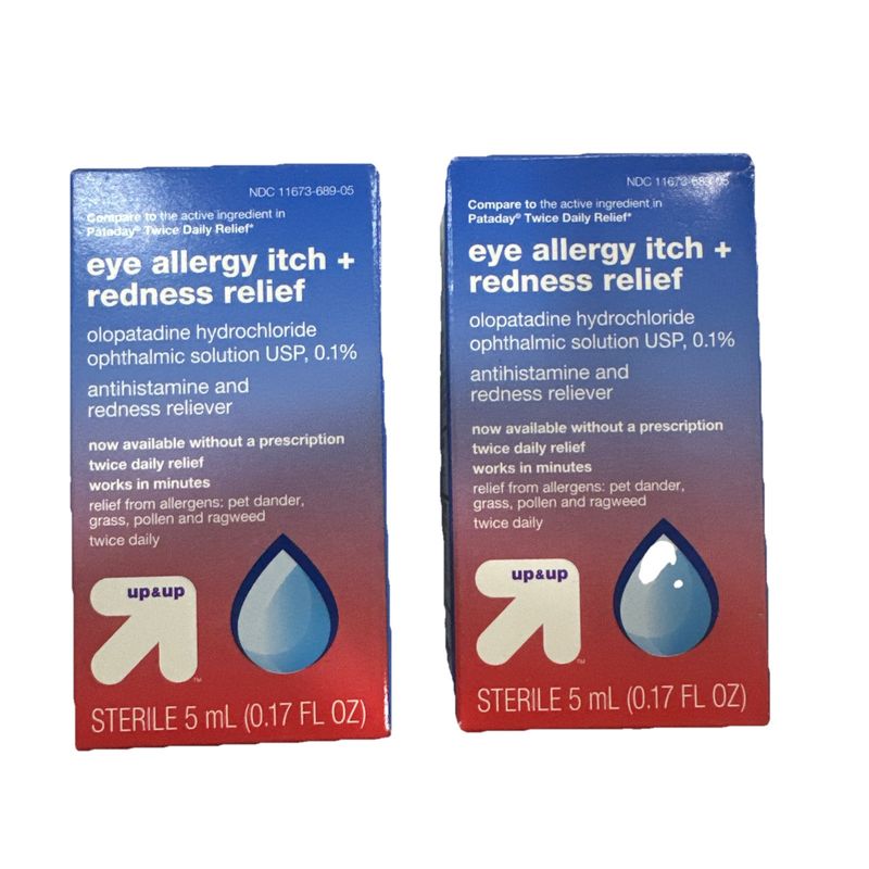 ( 2 PACK)Eye Allergy Relief Antihistamine and Redness Reliever Eye ...