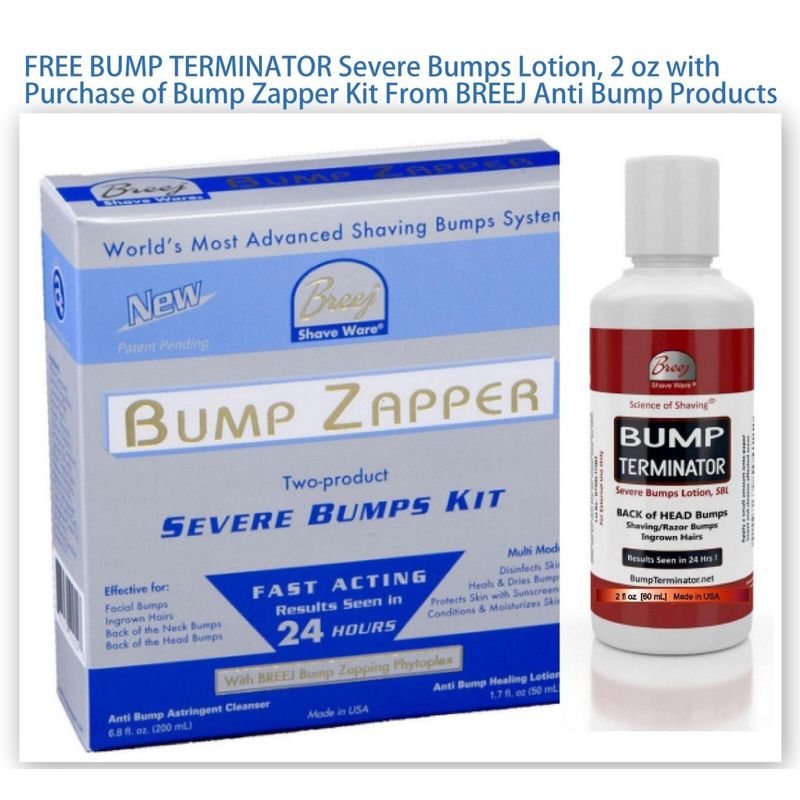 BUMP ZAPPER SEVERE BUMPS KIT FOR SHAVING BUMPS, INGROWN HAIRS, RAZOR ...