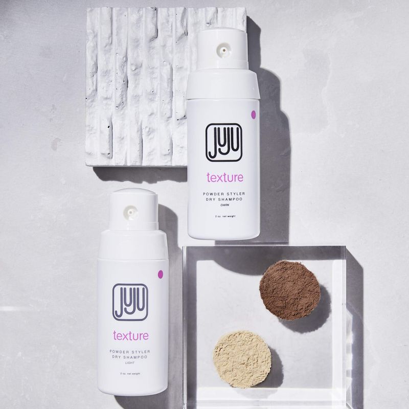 JUJU CHAN Texture Powder Styler/Dry Shampoo (Dark) - Easy to use Pump ...