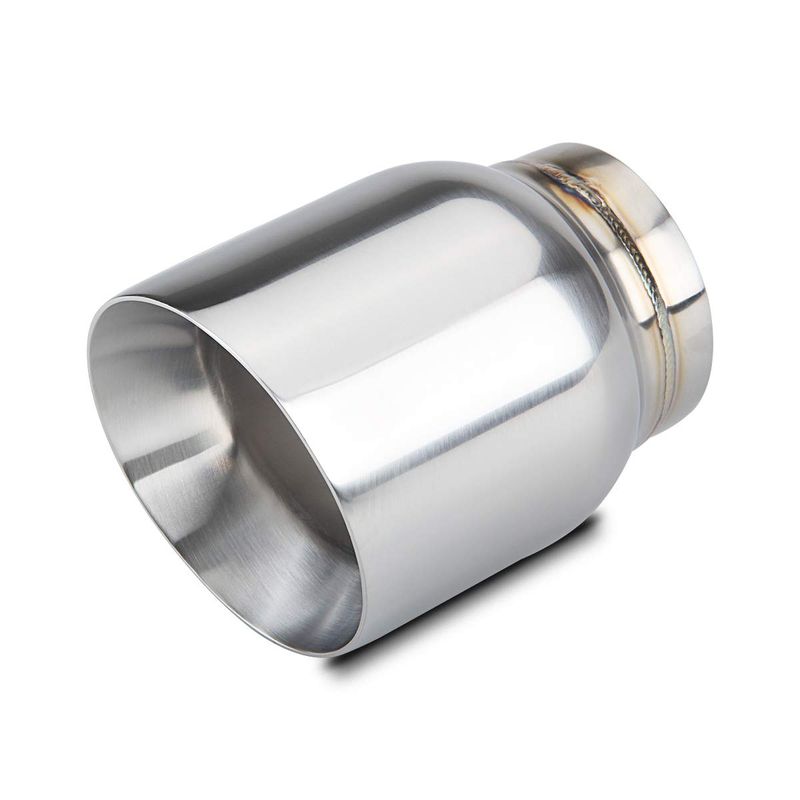 LCGP 3" Inlet Universal Exhaust Tip, 4" Outlet - 5" Long, Stainless ...