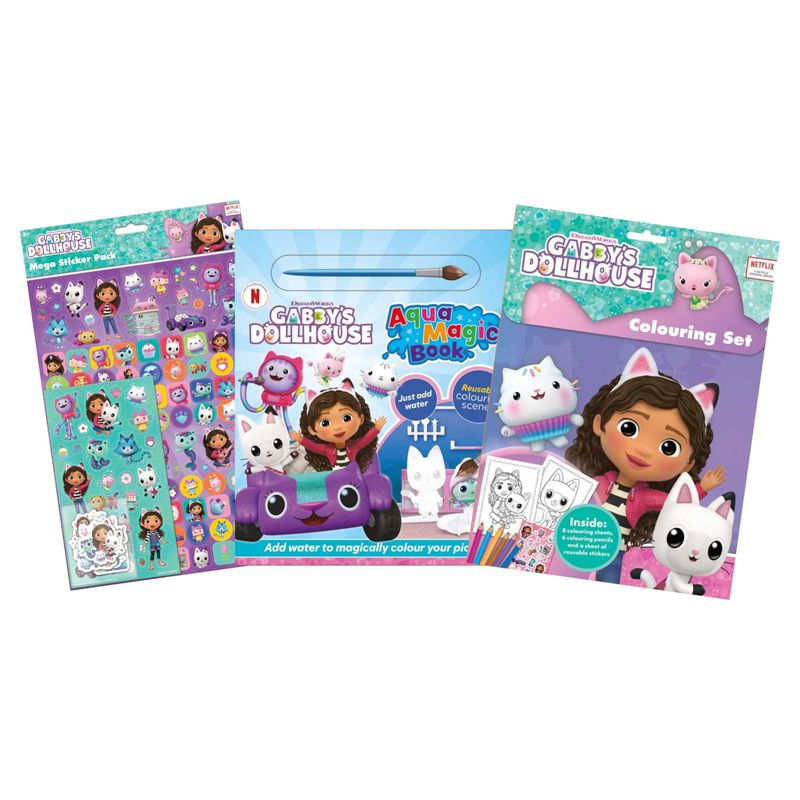 Anila's Gabby's Dollhouse Activity Set with Aqua Magic Colouring Book ...