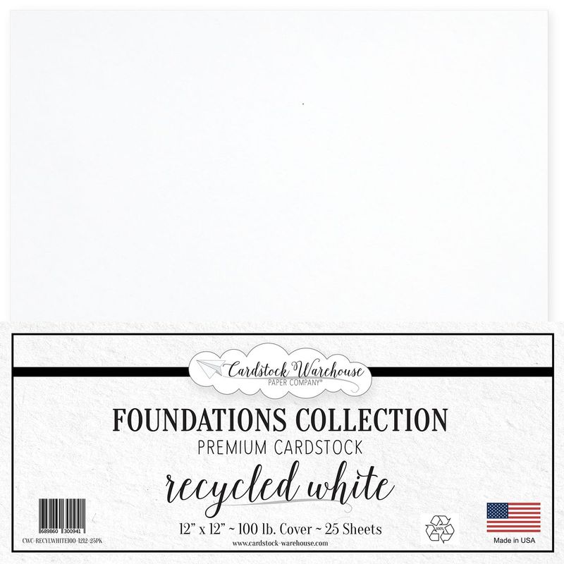 Cardstock Warehouse Foundations 100% Recycled White Cardstock Paper ...