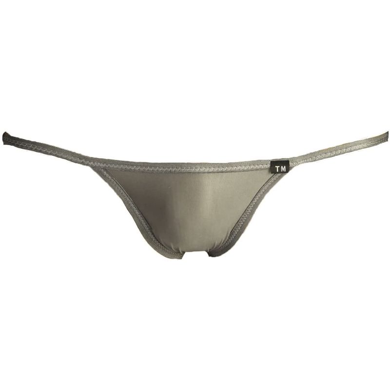 TM Collection Men's Bikini Clear Skin Micro Trim Thong M/L (L, Gray ...