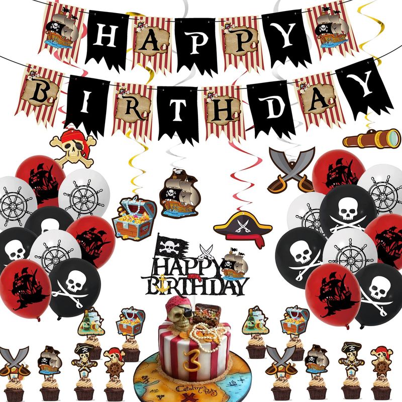 Birthday Decorations - Pirate Party Decorations GOGOPARTY Pirate ...