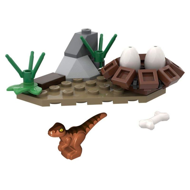 Jurassic World LEGO Baby Raptor with Nest 121801 (Exclusive Set in Foil ...