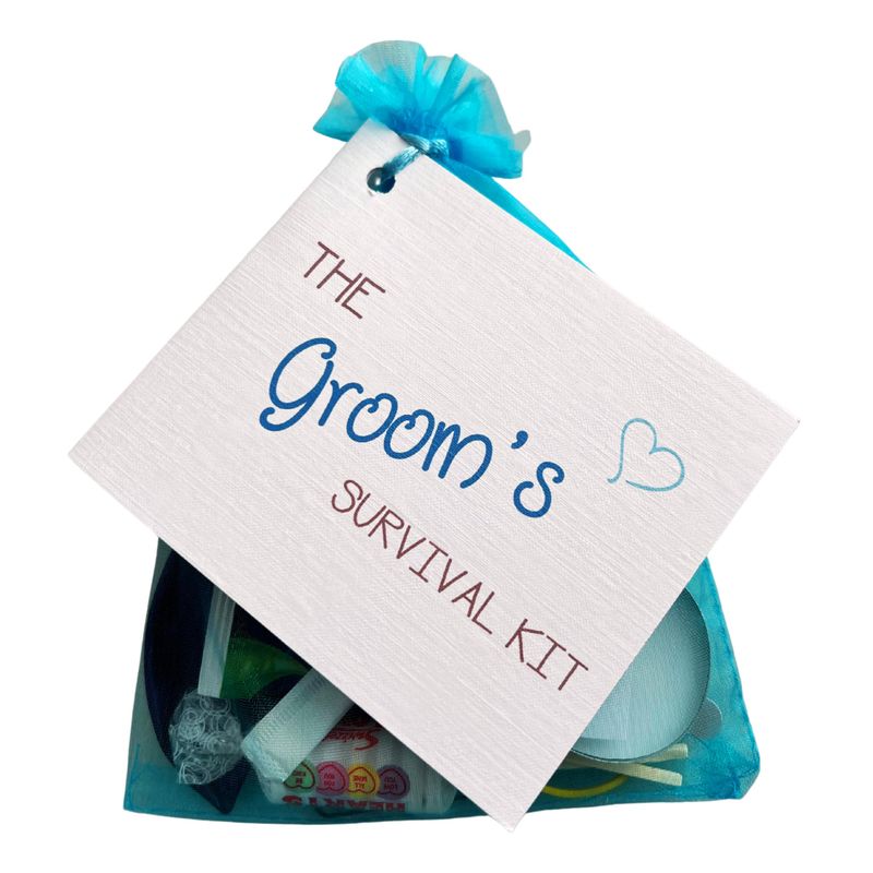 Groom-to-Be Survival Kit – Wedding Day Emergency Gift Bag for Him ...